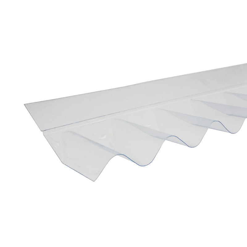 MegaSheet Corrugated PVC Wall Flashing - 950mm x 150mm x 0.8mm (Clear)