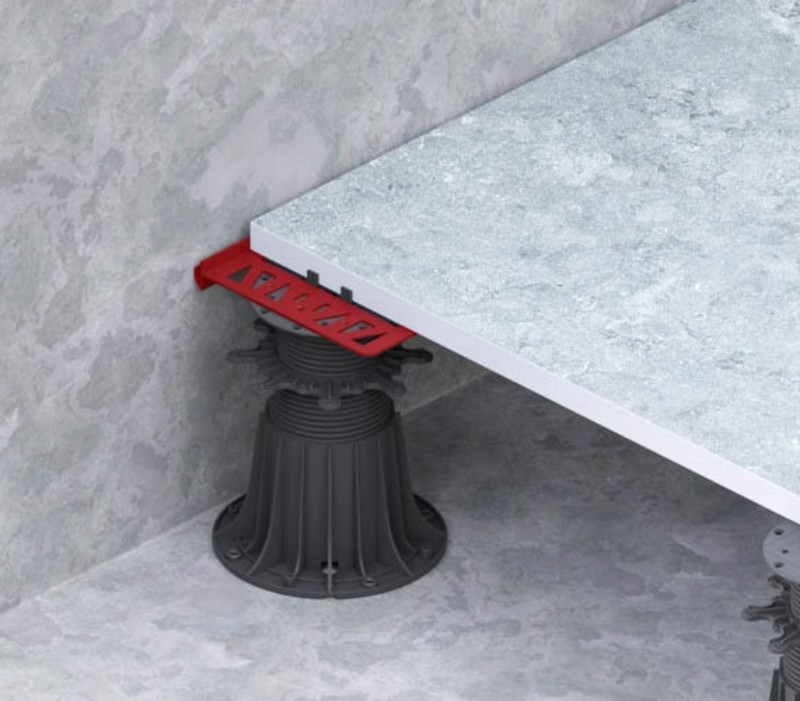 DD Standard Series - Adjustable Pedestal Wall Edge Abutment Accessory