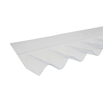 MegaSheet Corrugated PVC Wall Flashing - 950mm x 150mm x 0.8mm (Clear)