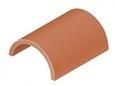 Sandtoft Clay Third Round Handmade Ridge - 305mm - Sandfaced Dark Chestnut