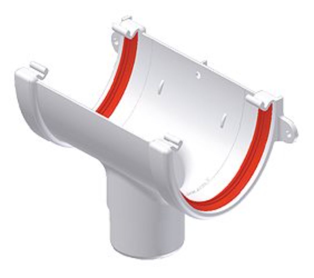 Freeflow 116mm Deep Half Round Gutter Running Outlet