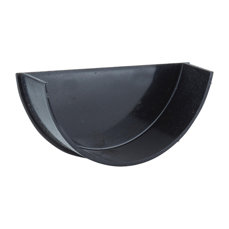 Aquaflow UPVC Cast Iron Effect Half Round Guttering Internal Stop End ...