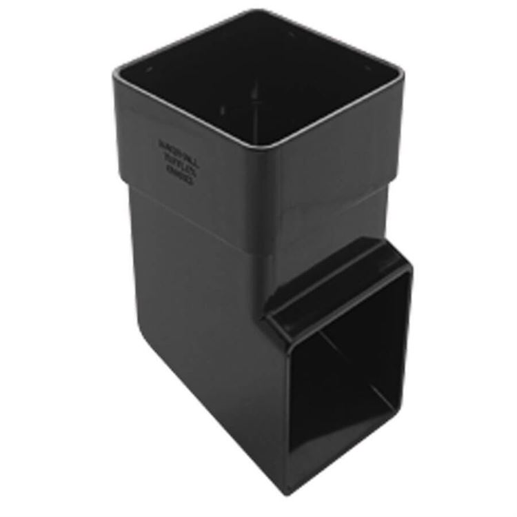 UPVC Squareline Guttering - Downpipe Shoe - 65mm
