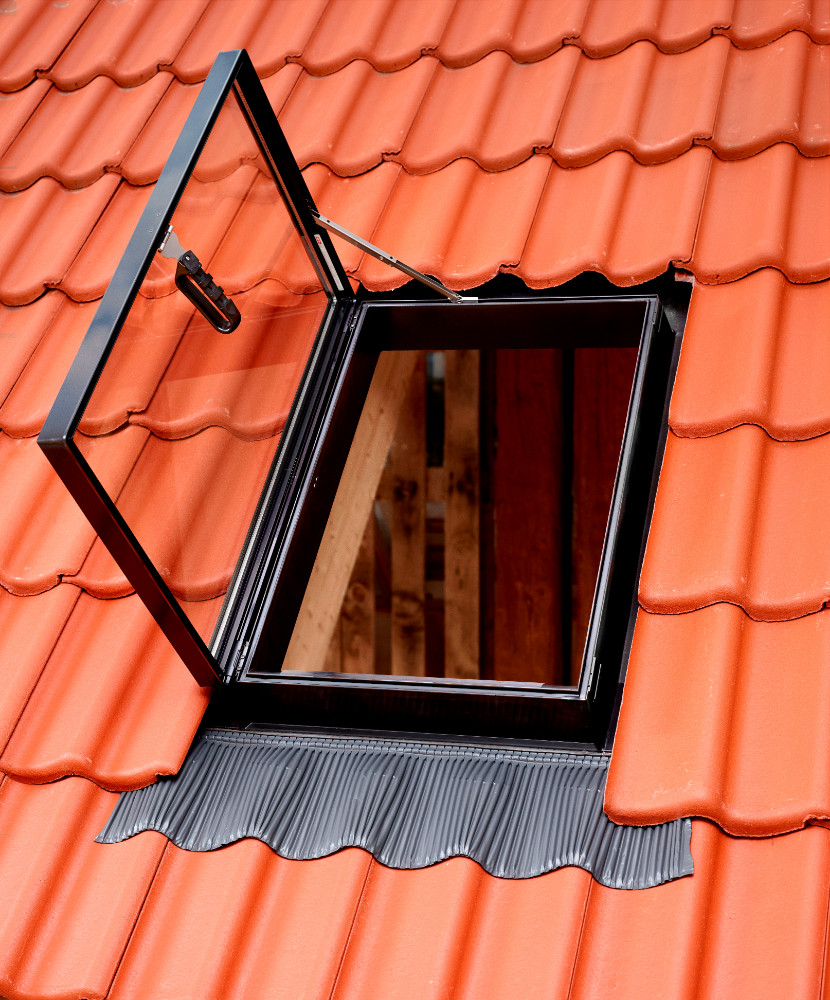 VELUX GVT 103 0059Z Double-Glazed Manual Side Hung Cold Room Roof Window - 54x83cm - Black ...