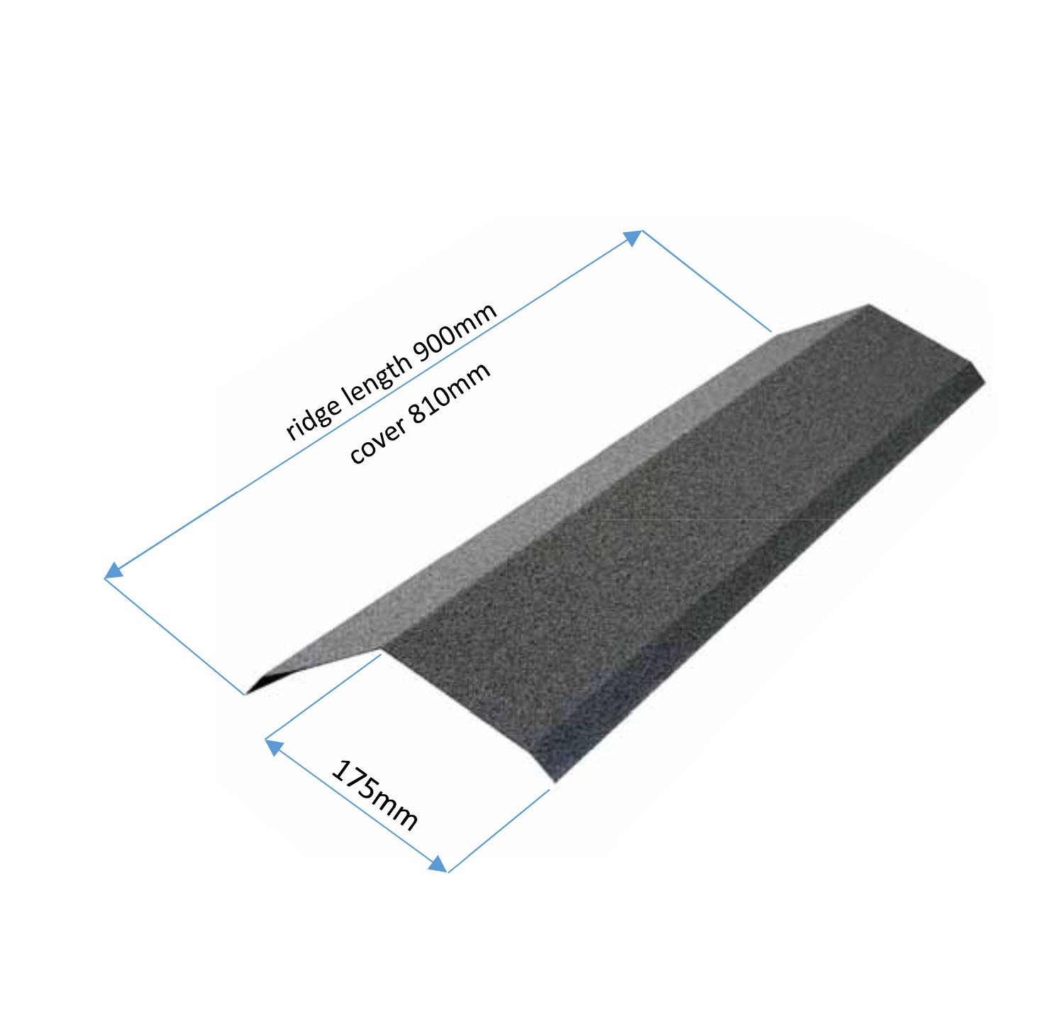 Corotile Lightweight Metal Roofing Sheet - Ridge - Charcoal (910mm)