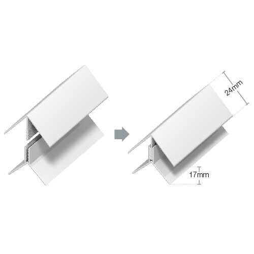 UPVC Shiplap Cladding - Angle Trim - 125mm - White (5m)
