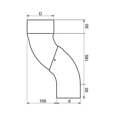 Lindab Steel Guttering - One-Piece Offset Bend