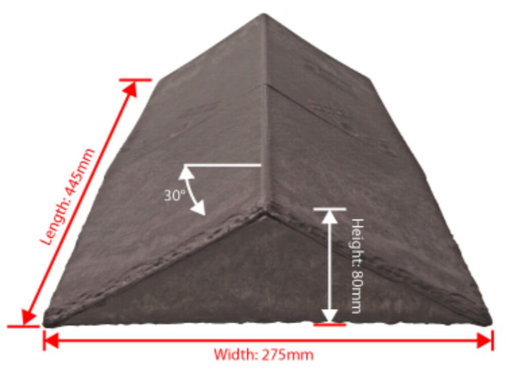Tapco Synthetic Slate Ridge End Cap - Universal Fitting