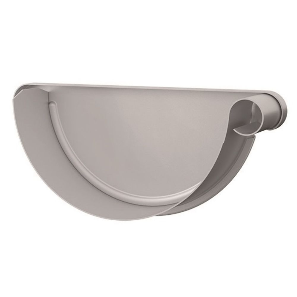 Lindab Guttering - Right Handed Stop End RGH 190mm - Magestic Galvanised