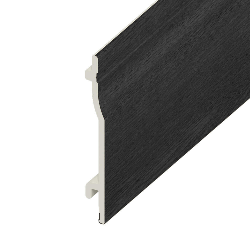 UPVC Shiplap Cladding Board - 125mm - Black Ash (5m)