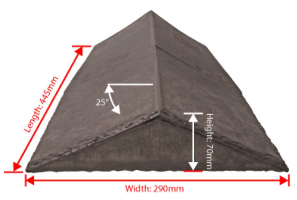 Tapco Synthetic Slate Ridge End Cap - Universal Fitting